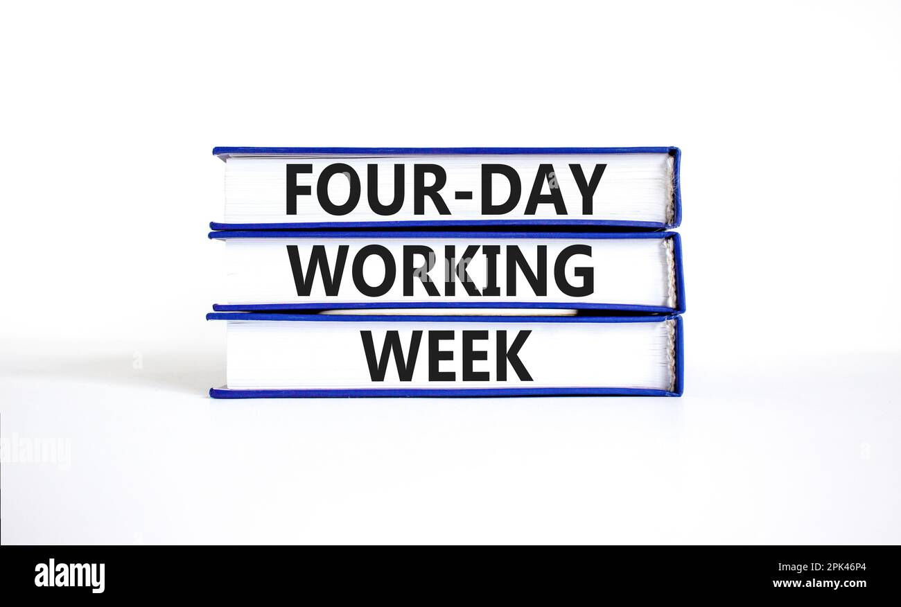 Four-day working week symbol. Concept words Four-day working week on ...