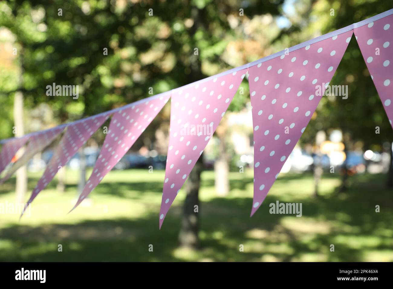 Pink bunting flags hi-res stock photography and images - Alamy