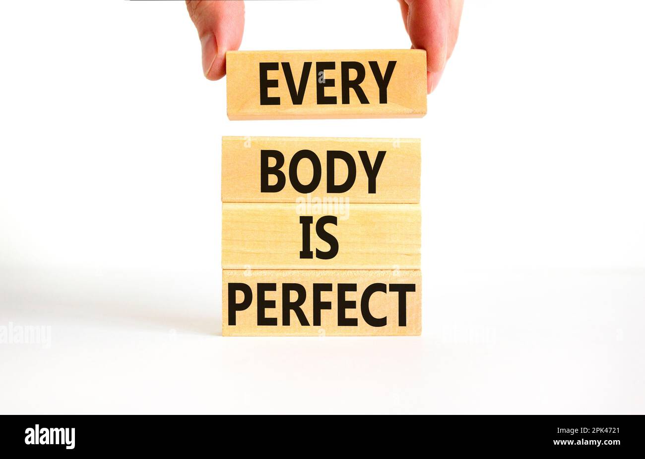 Every body is perfect symbol. Concept words Every body is perfect on ...