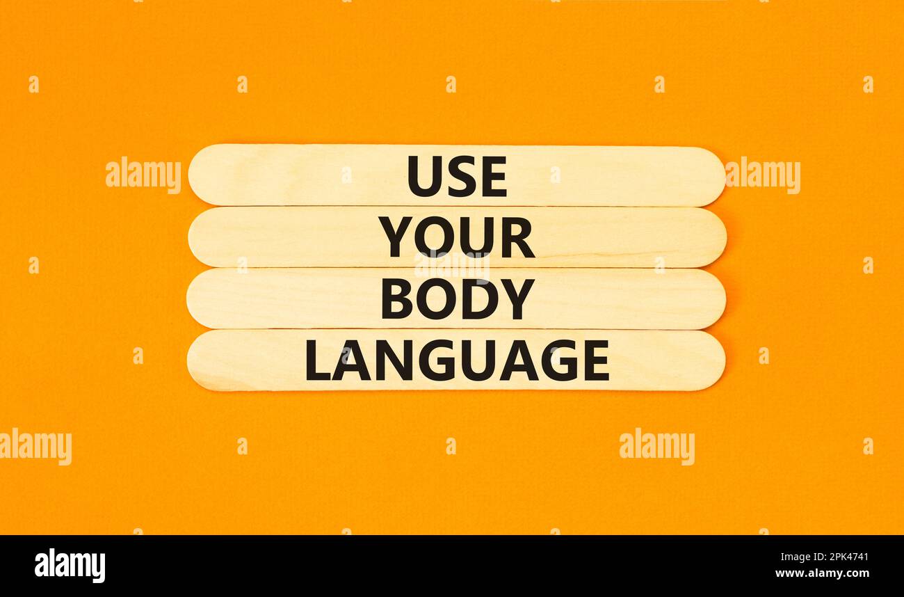 Use your body language symbol. Concept words Use your body language on ...
