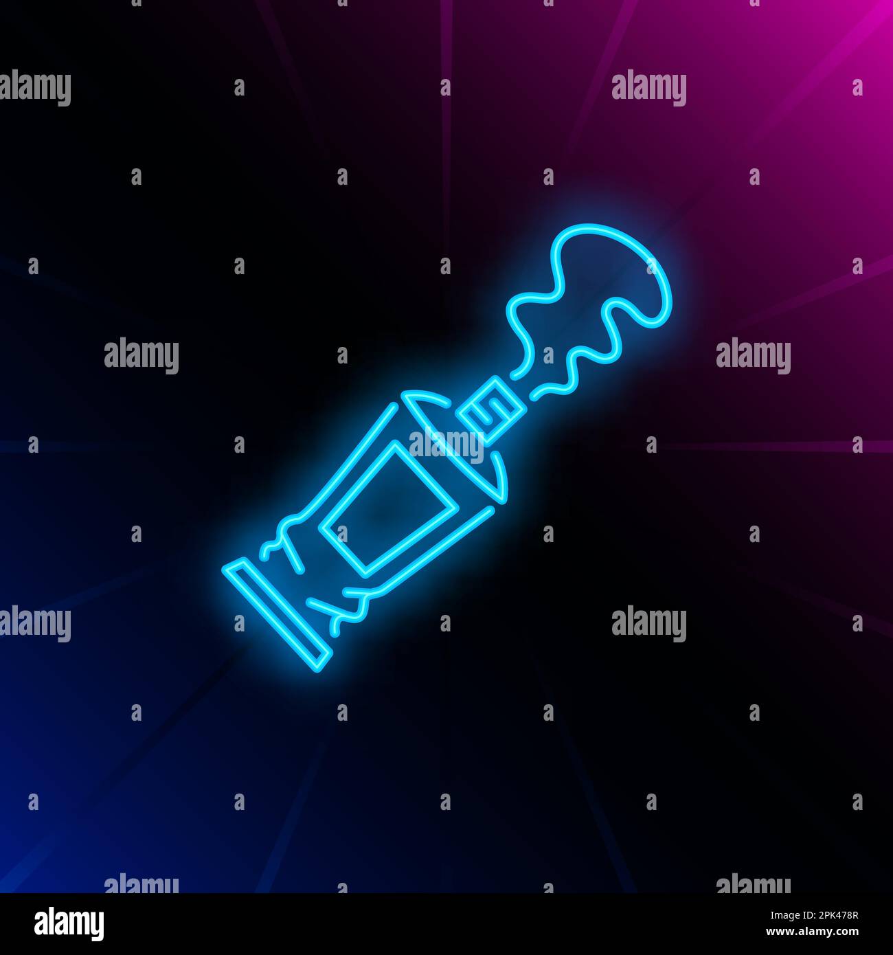 Open paint tube neon sign Stock Vector Image & Art - Alamy
