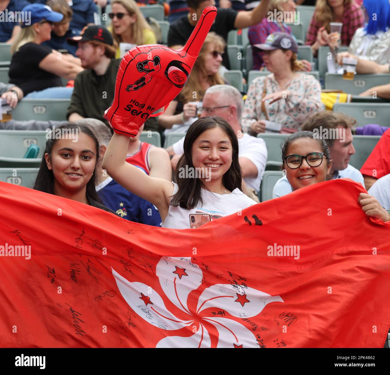 ***FOR NON-COMMERCIAL USE ONLY*** Fans on the second day of the Hong ...