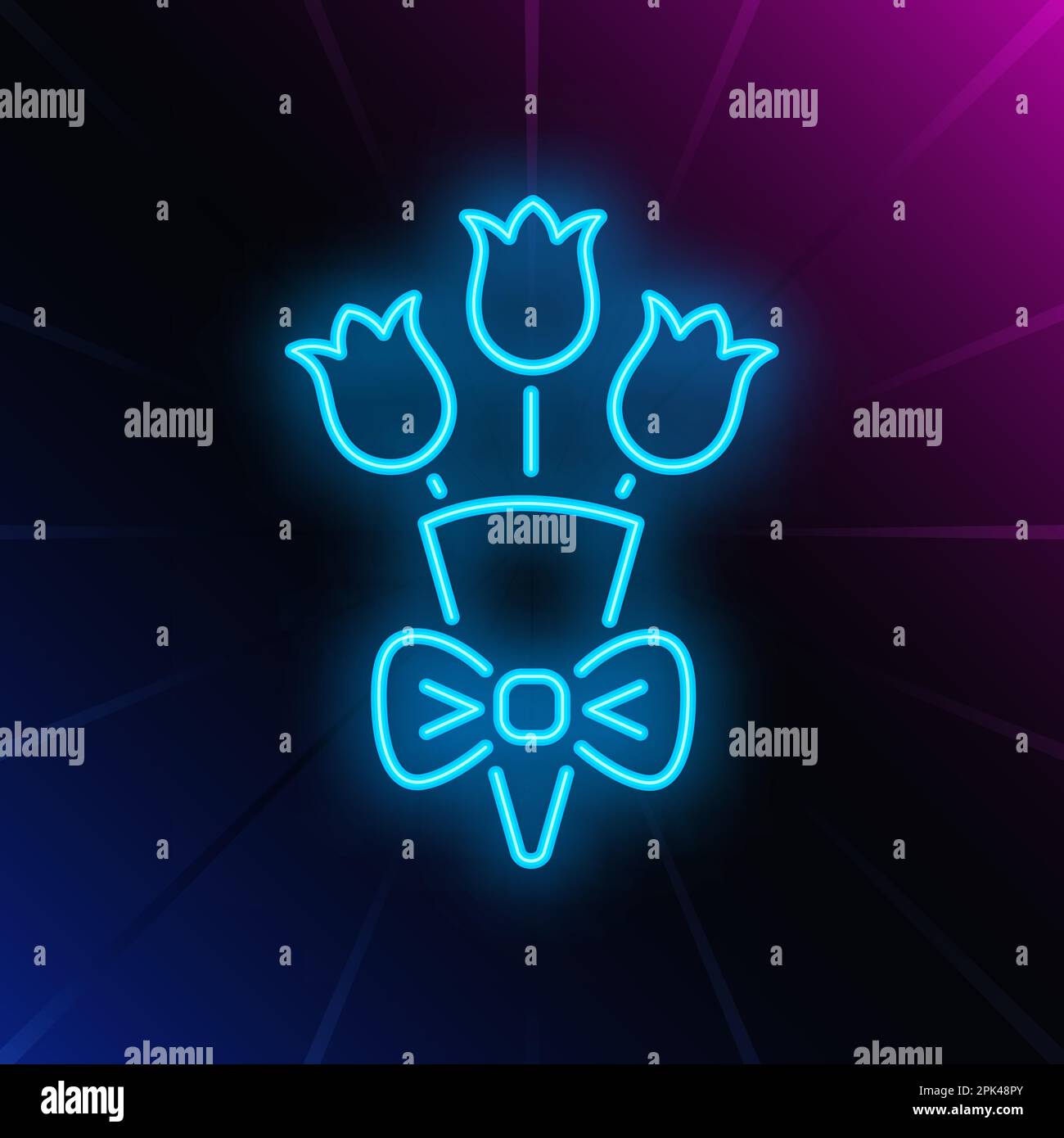 Neon red rose sign Stock Vector Images - Alamy