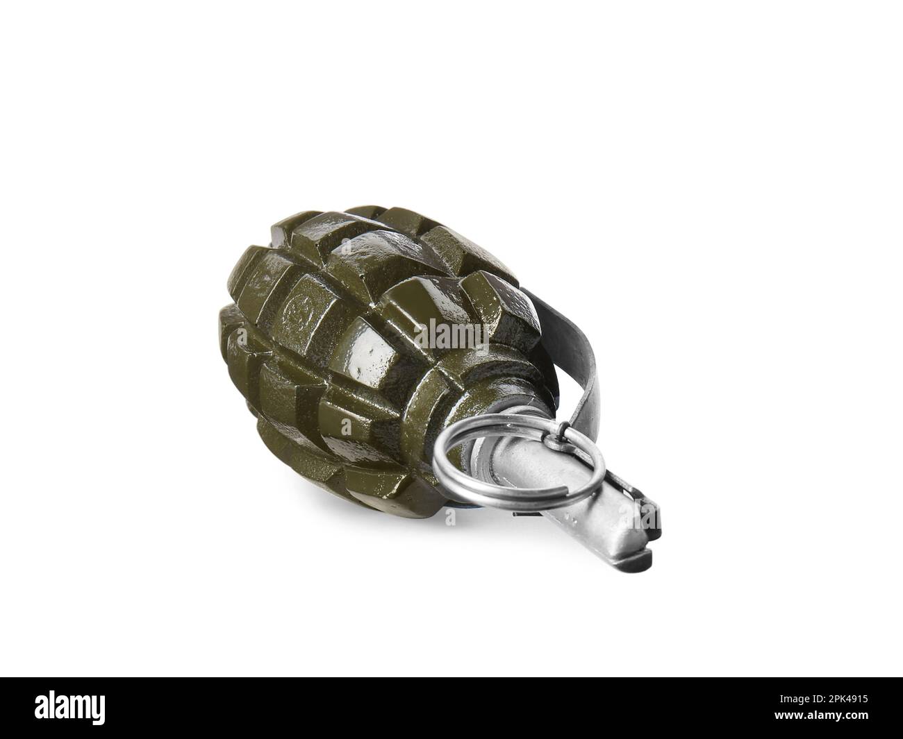 Hand grenade isolated on white background. Explosive weapon Stock Photo ...