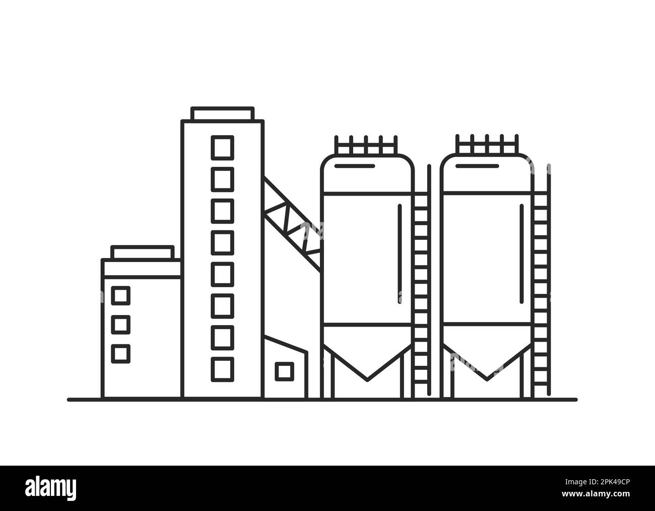 Industrial production construction. Factory building, power station ...