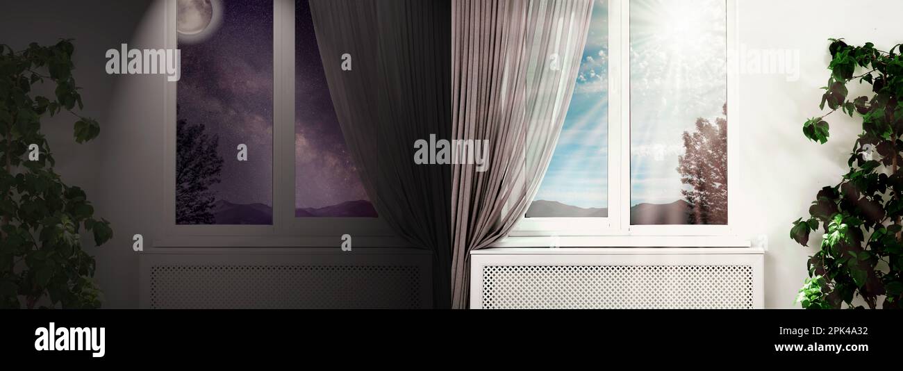 Sky through windows at night hi-res stock photography and images - Alamy