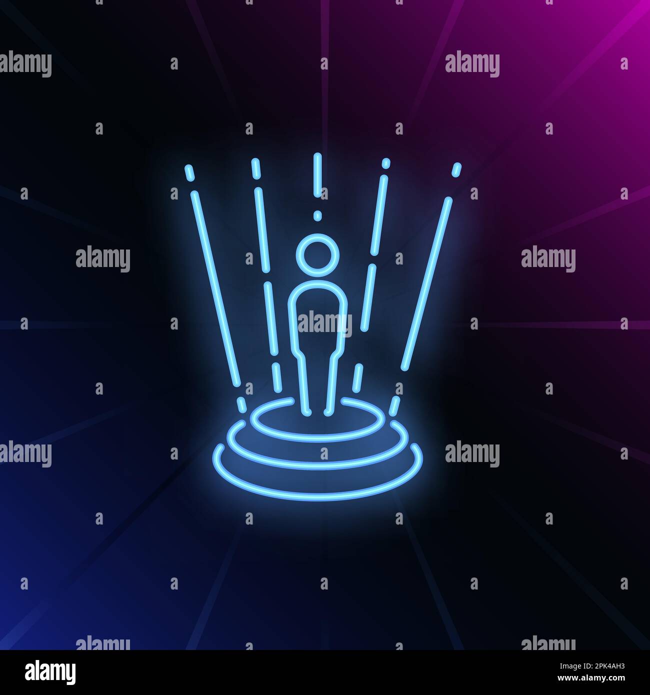 Man on scene neon sign Stock Vector Image & Art - Alamy