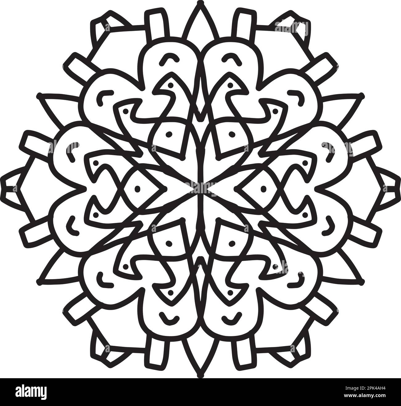 Hand drawn floral mandala background design Stock Vector Image & Art ...