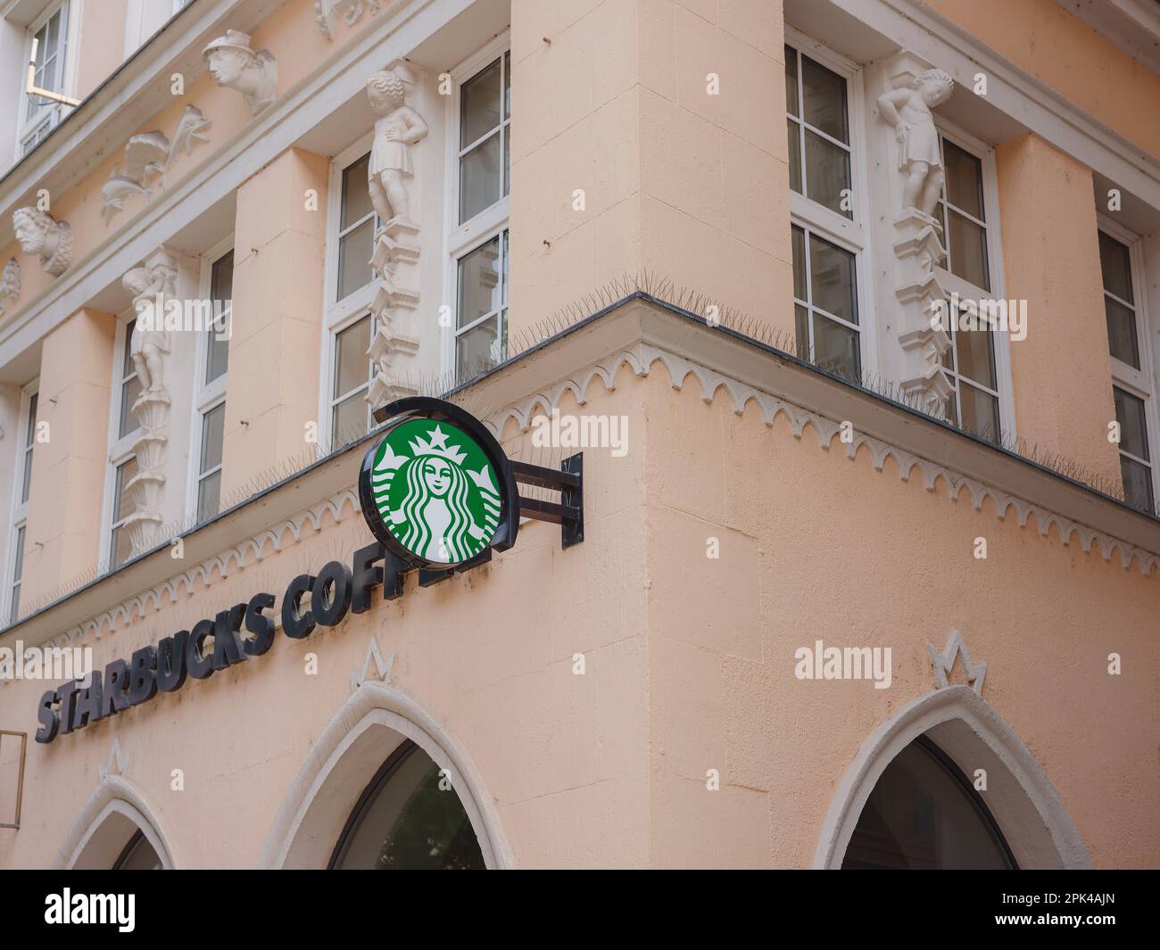 Munich, Germany - August 5, 2022: Starbucks Coffee Shop Famous Branches ...