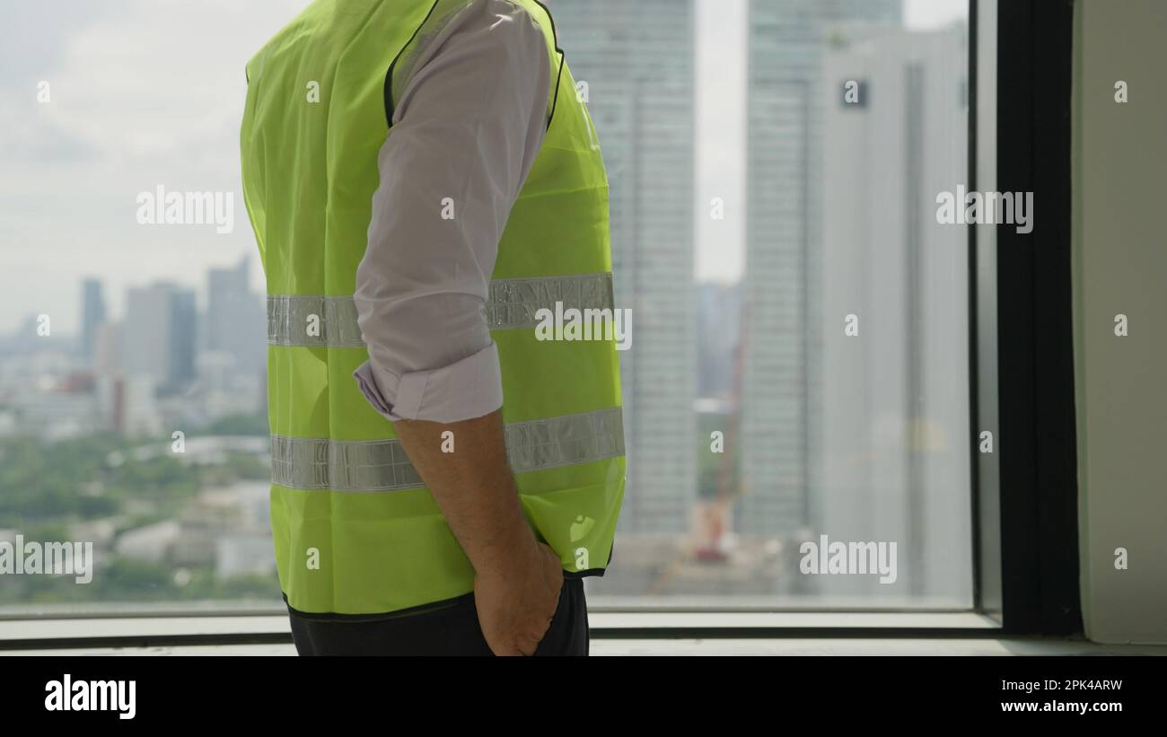 Portrait happy civil engineer talking hi-res stock photography and ...