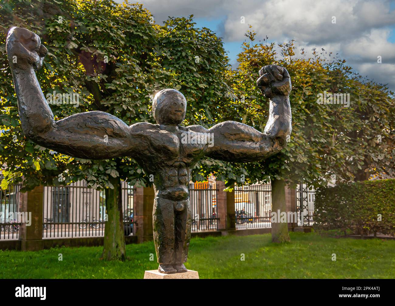 Copenhagen, Denmark - September 13, 2010: Kongens Have, Bronze statue ...