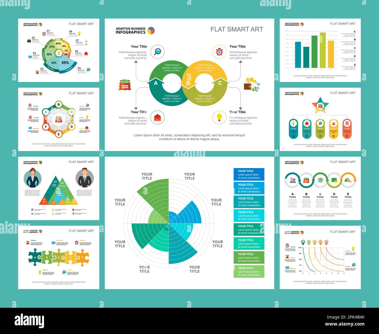 Colorful infograph charts set Stock Vector Image & Art - Alamy