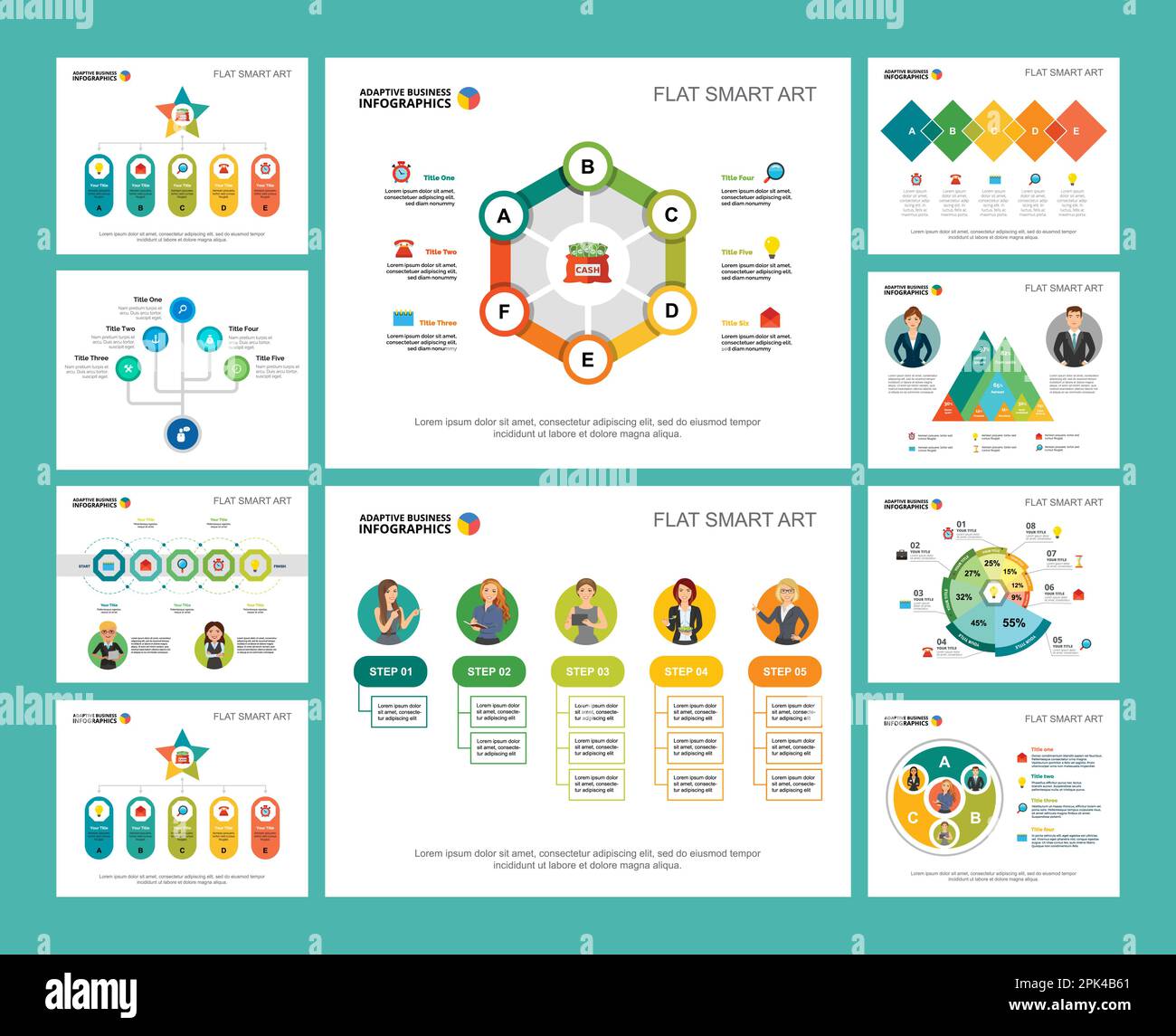 Colorful management or analytics concept infographic charts set Stock ... Colorful management or analytics concept infographic charts set Stock ...