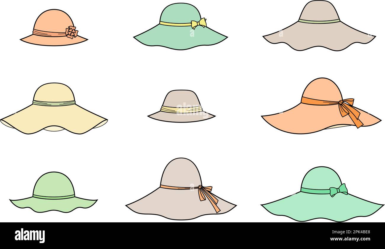 Floppy hat illustration Stock Vector Images - Alamy