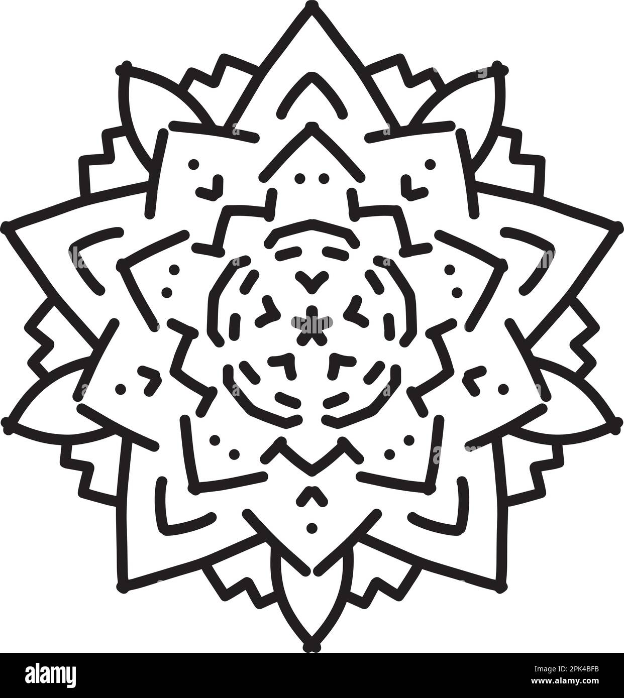 Hand drawn floral mandala background design Stock Vector Image & Art ...