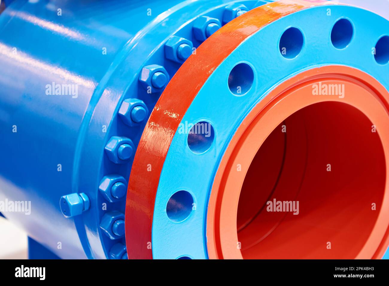 Blue pipe with nuts hi-res stock photography and images - Alamy
