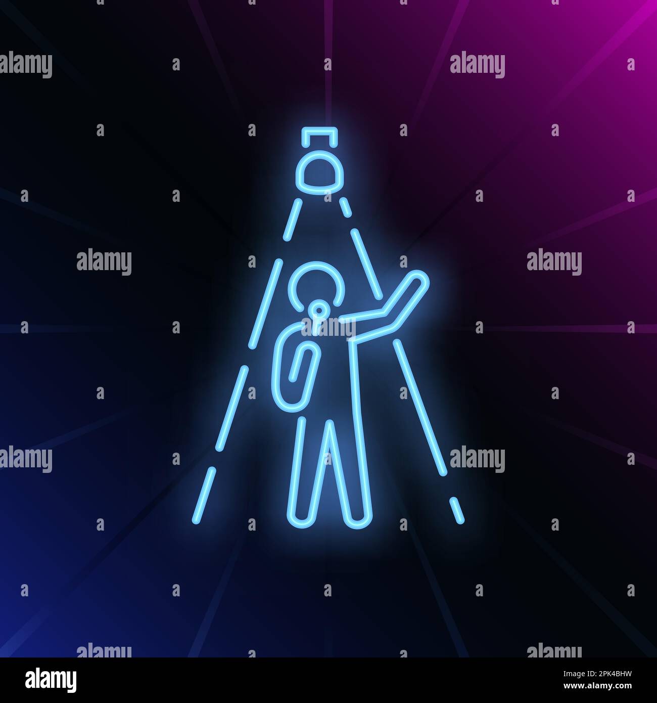 Singing man neon sign Stock Vector Image & Art - Alamy