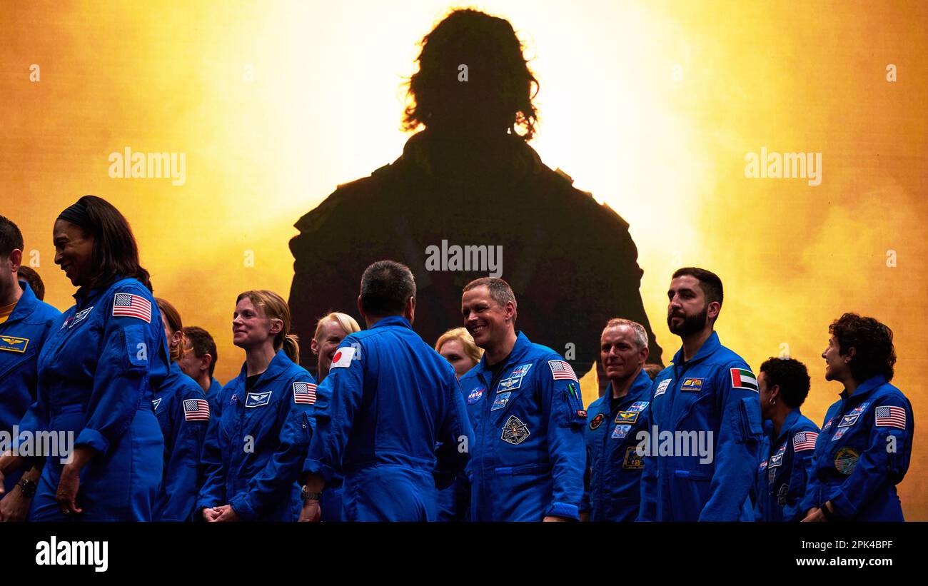 Members of the NASA Astronaut Corps attend Artemis II Crew Announcement ...