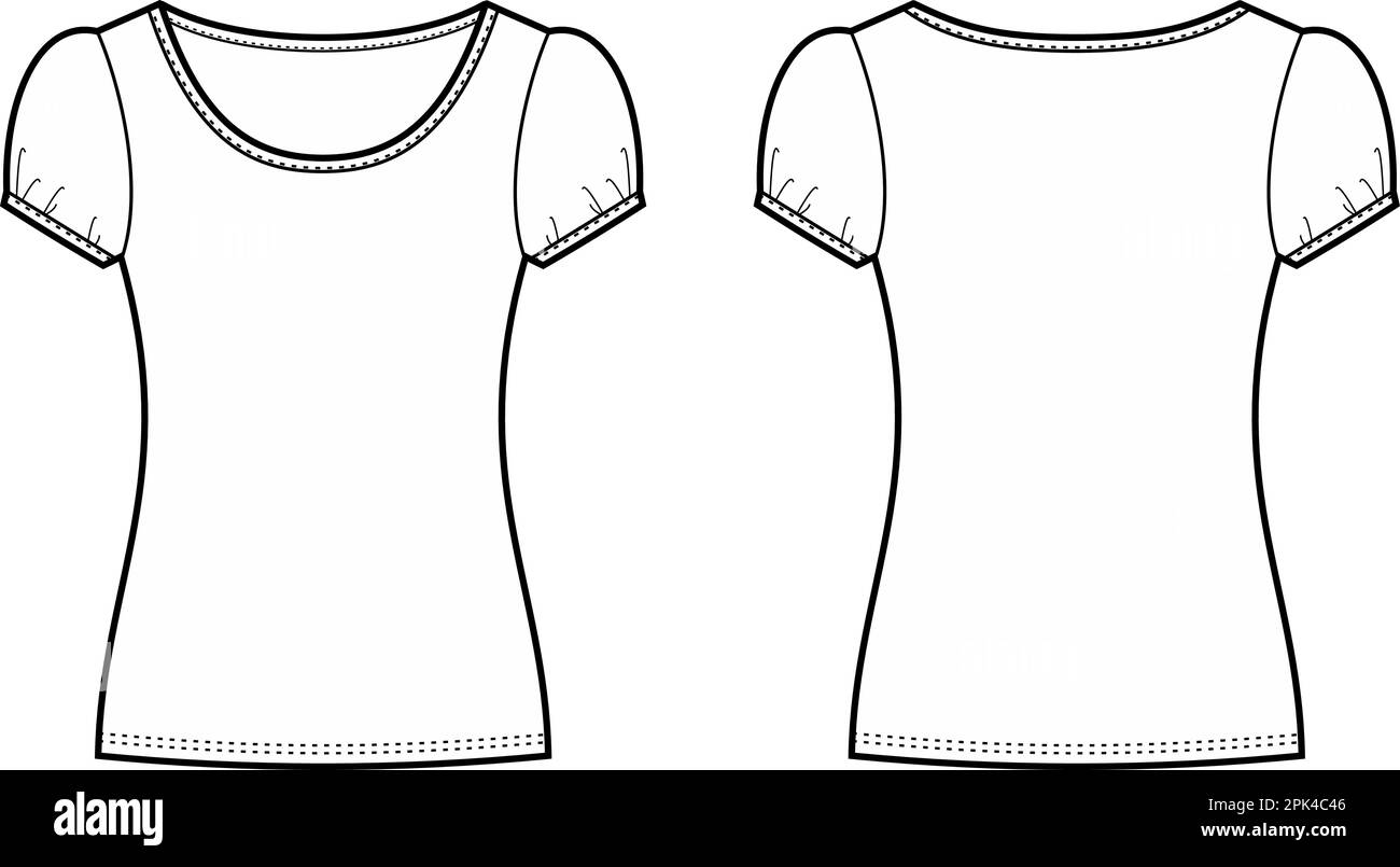 Woman summer top. Fashion CAD. Vector illustration Stock Vector Image ...