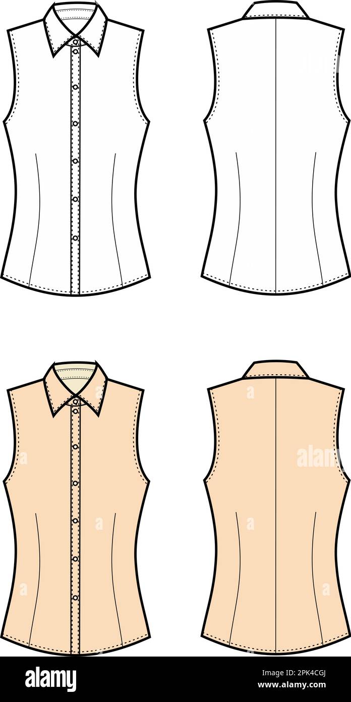 Woman blouse. Technical vector illustration Stock Vector Image & Art ...