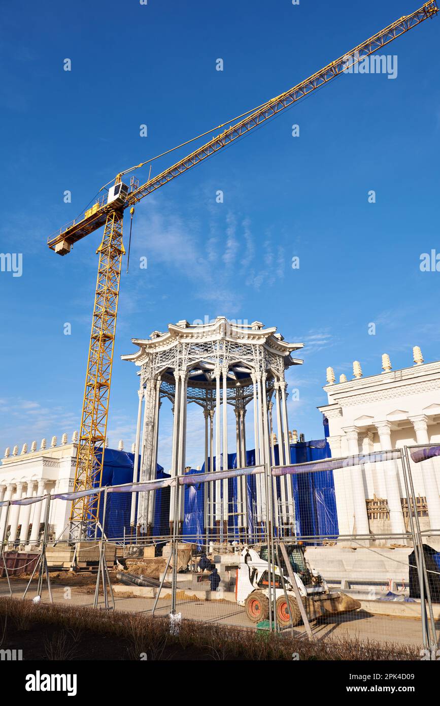 Construction site of the restoration of a cultural monument Stock Photo ...