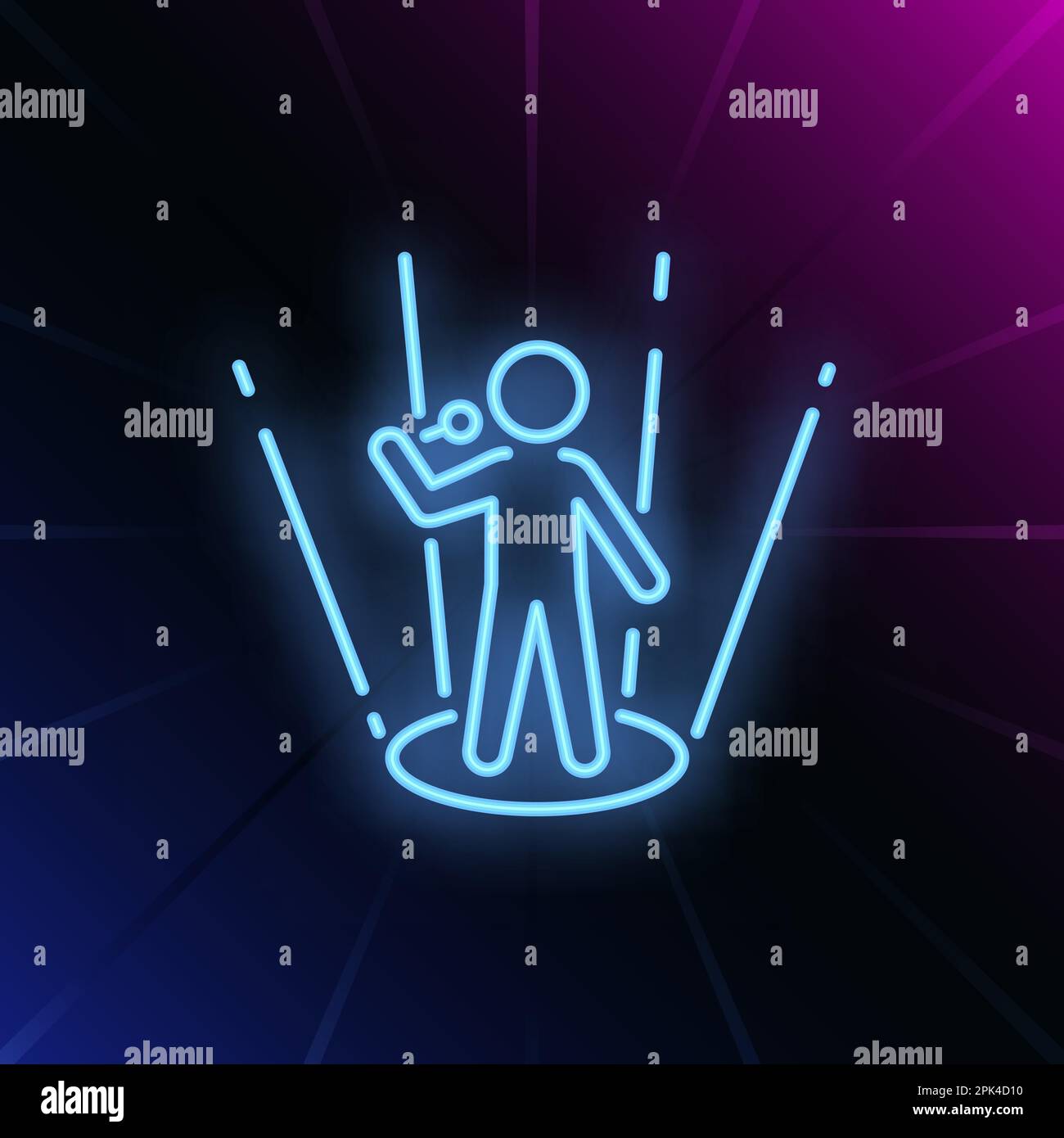 Singer neon sign Stock Vector Image & Art - Alamy