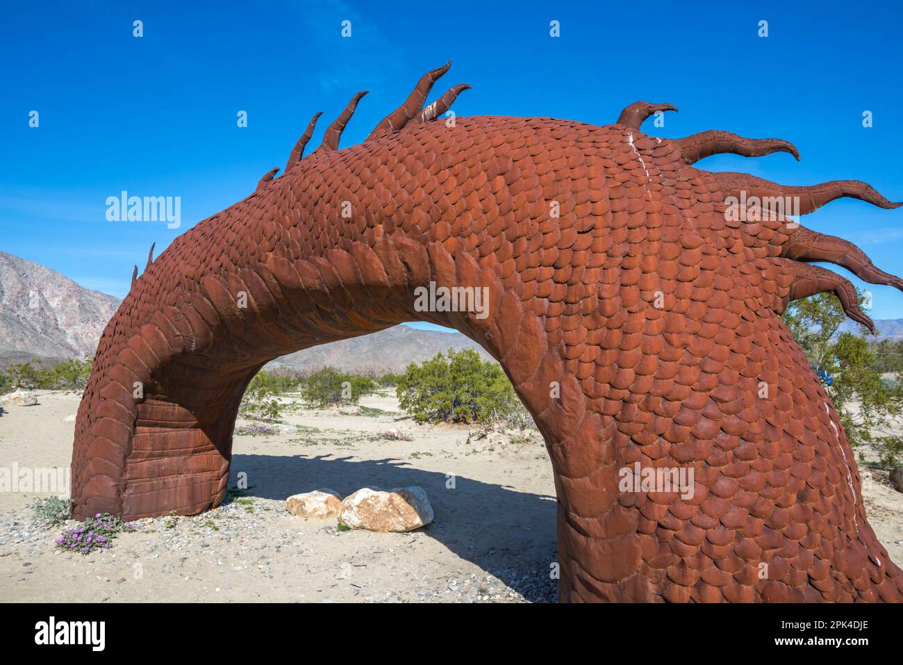 Sculptures in Anza Borrego State Park. Sculptures are by Ricardo ...