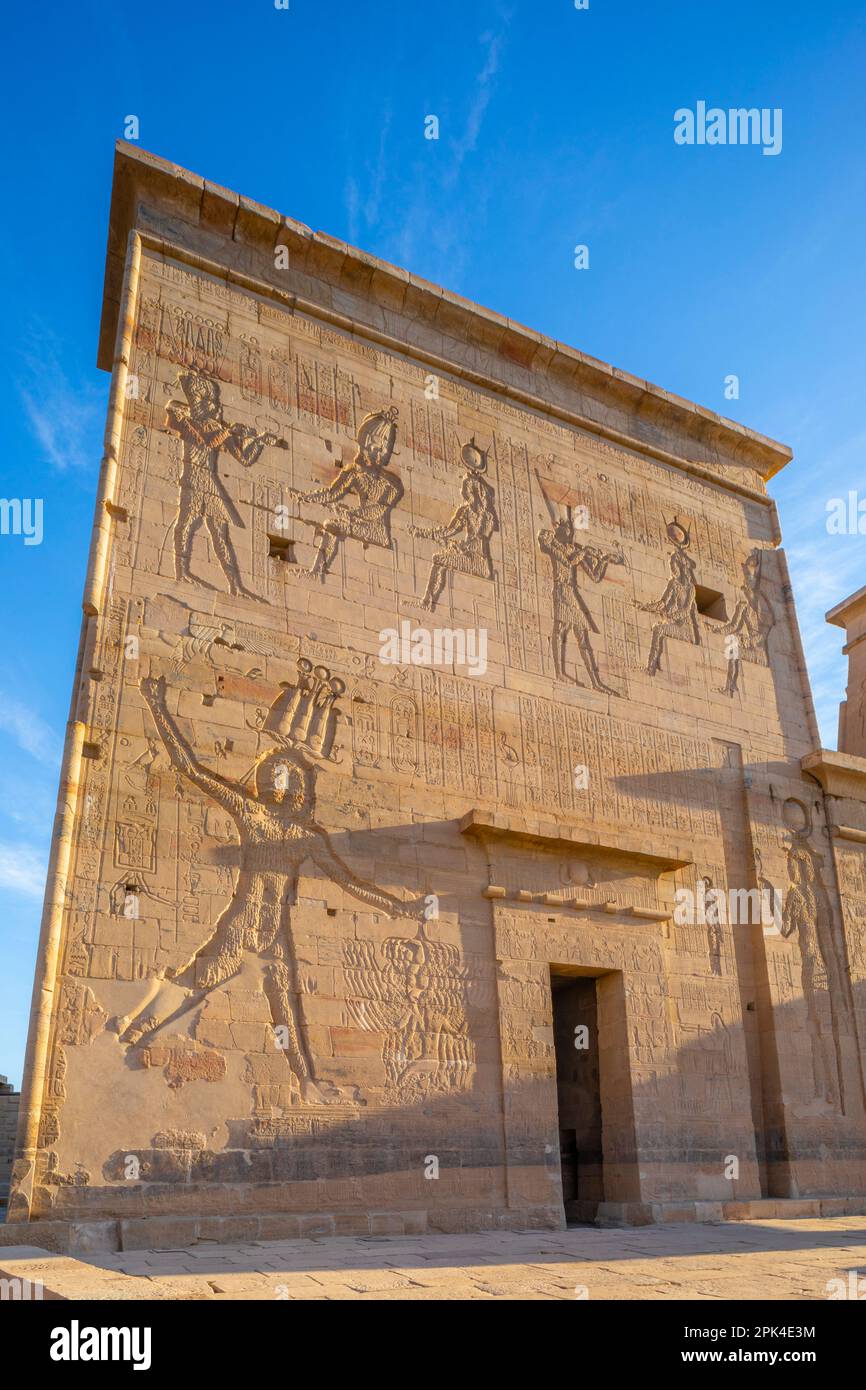 The Temple of Isis at the Philae Temple Complex, Agilkia Island, Aswan ...