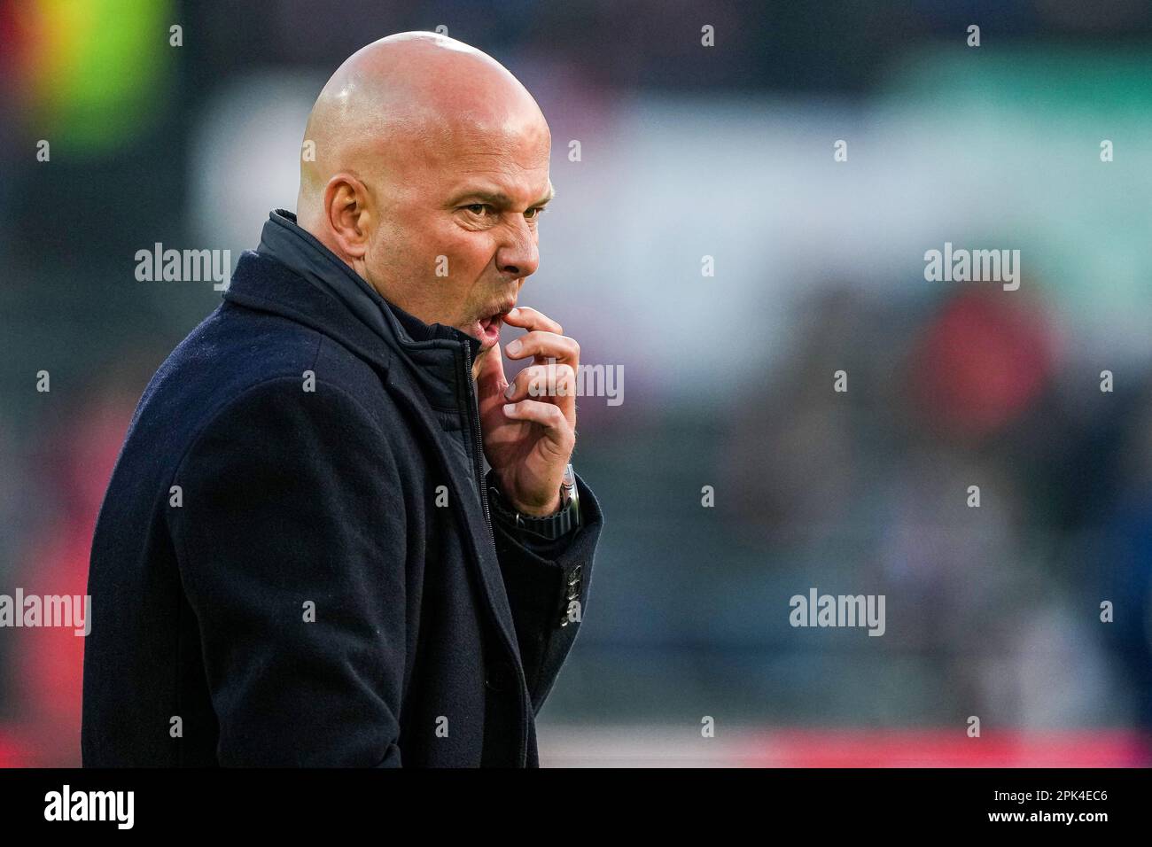 Rotterdam, Netherlands - 05/04/2023, Feyenoord coach Arne Slot during ...