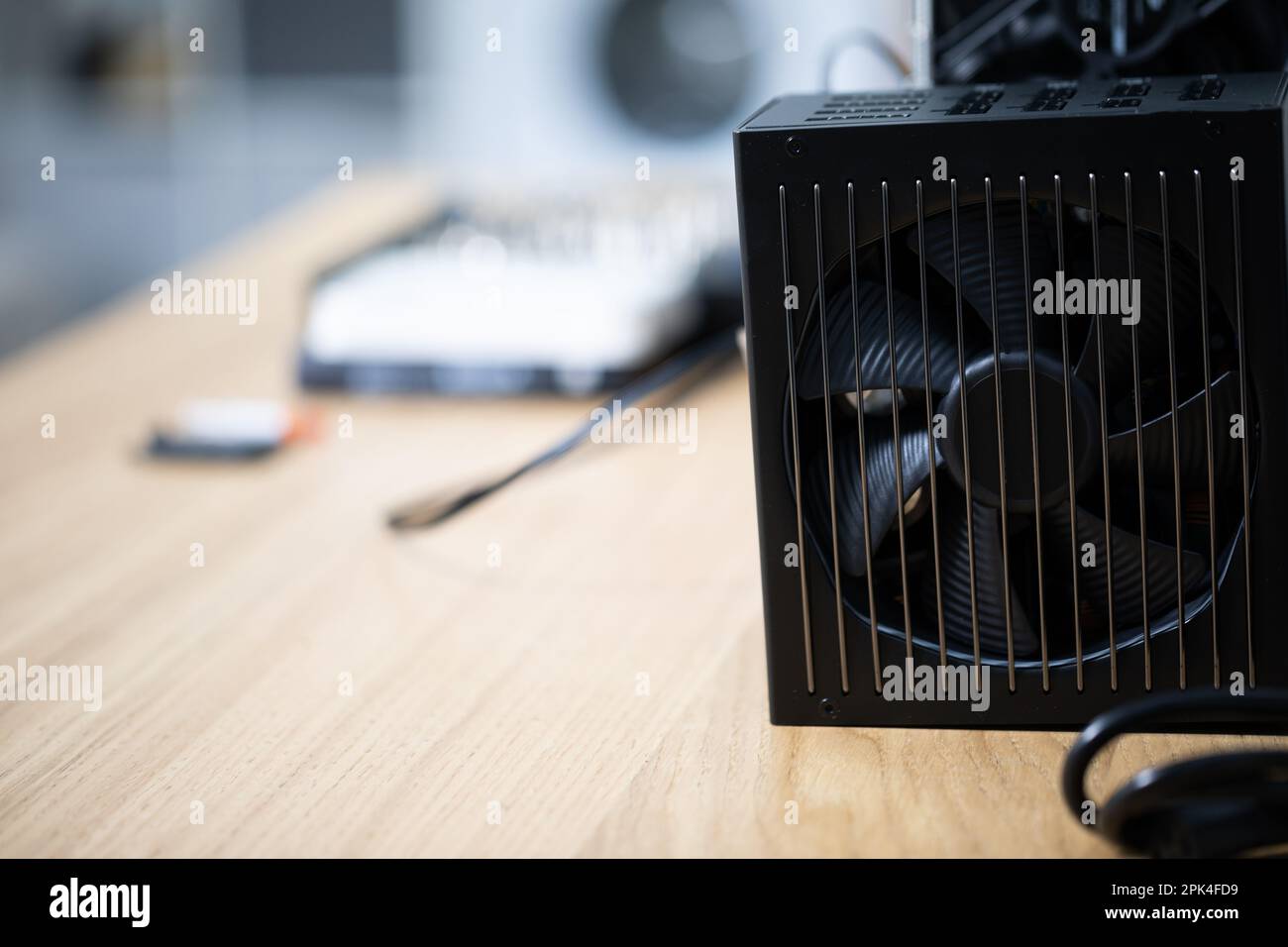 A fan connected to the computer as active cooling for the processor ...