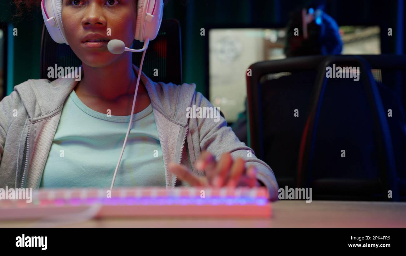 Game streamer using pc hi-res stock photography and images - Alamy