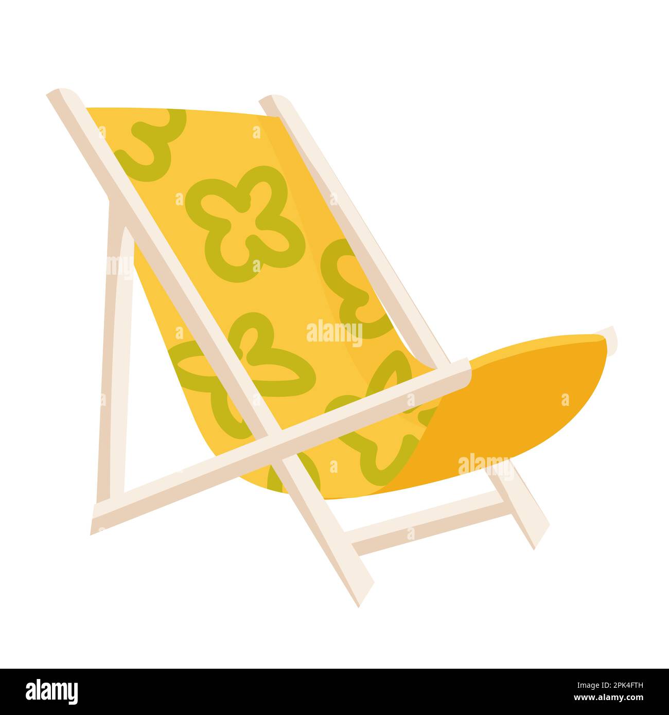 Swimming pool chair. Aquapark resort equipment, sunbathing chair vector ...