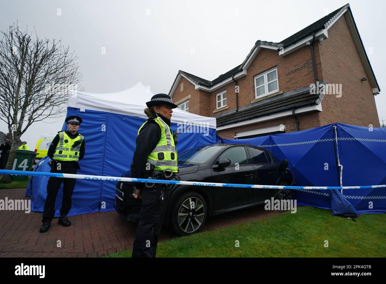 Officers from Police Scotland outside the home of former chief ...