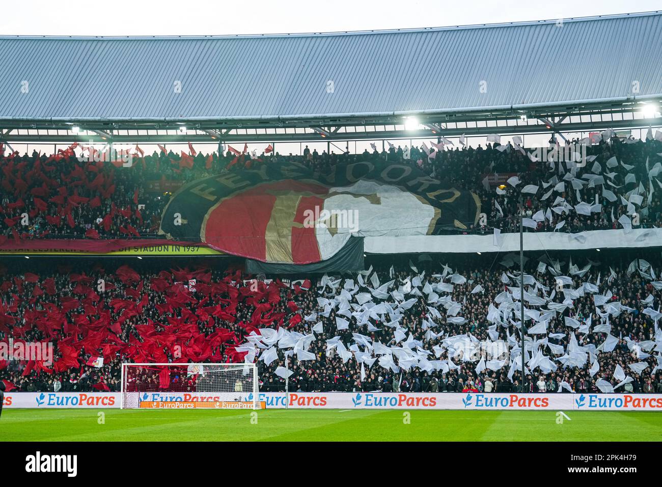 Rotterdam, Netherlands - 05/04/2023, Supporters of Feyenoord during the ...