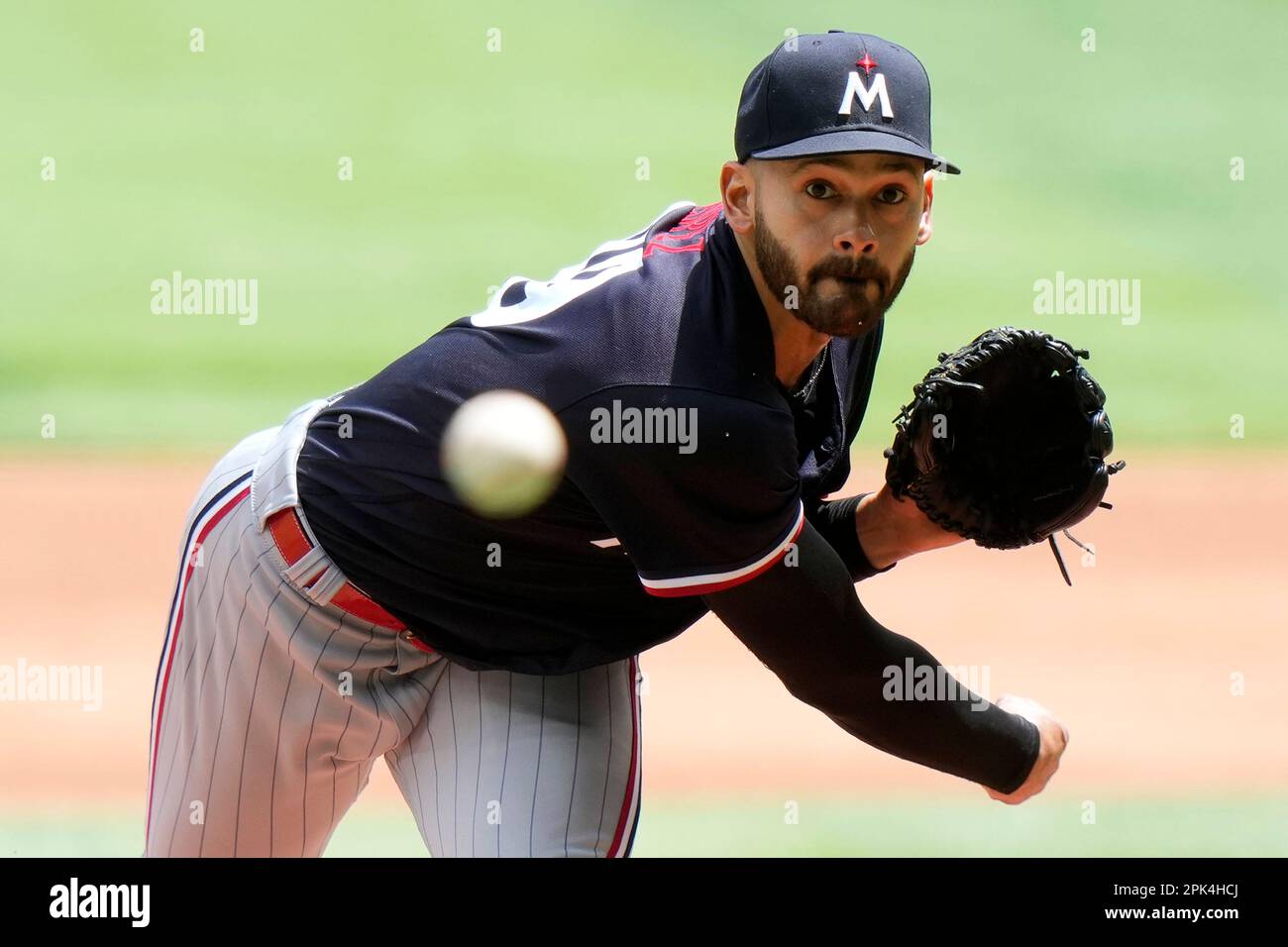 Minnesota Twins starting pitcher Pablo Lopez throws during the second ...