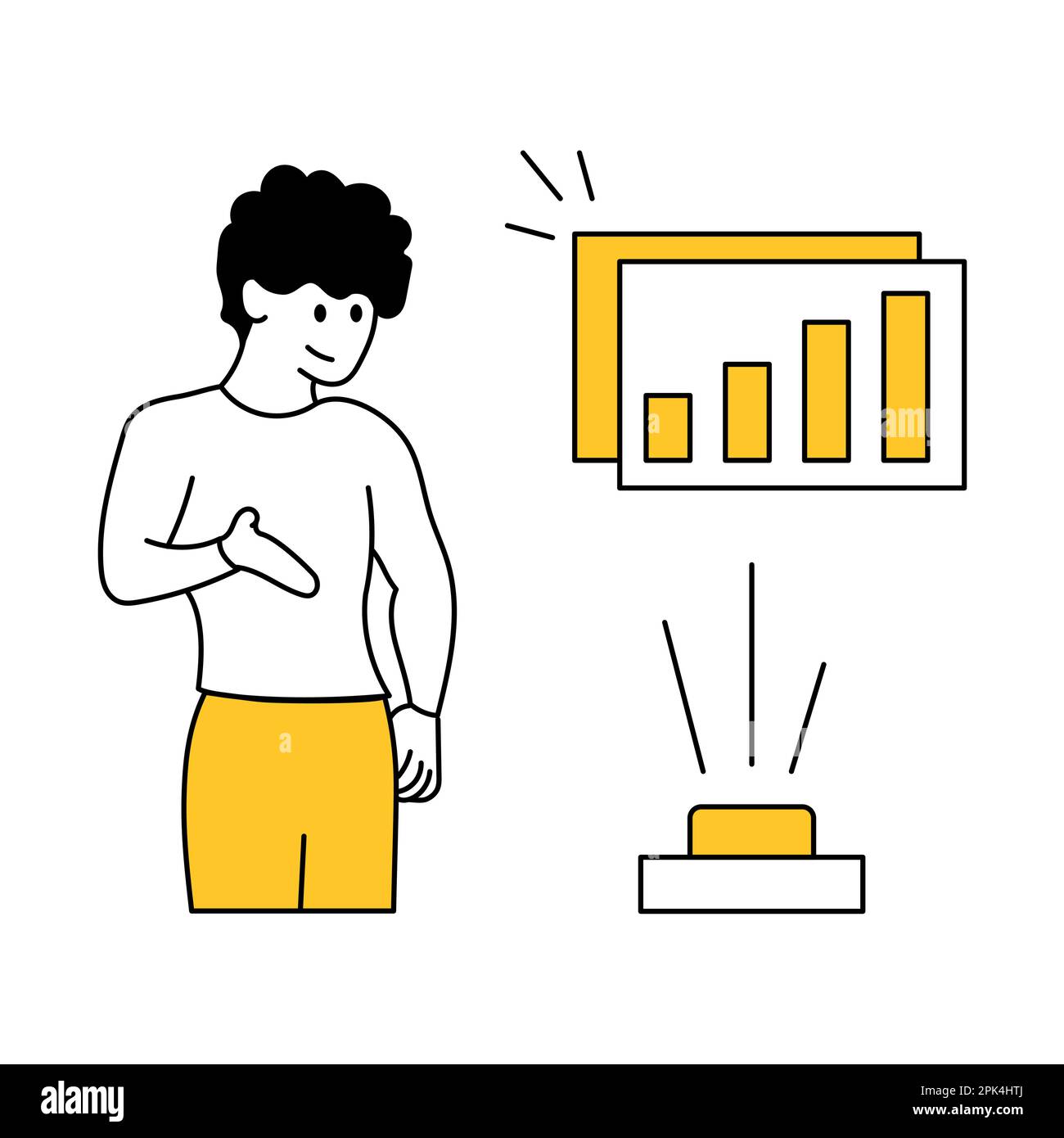 Person presenting information charts Cut Out Stock Images & Pictures ...