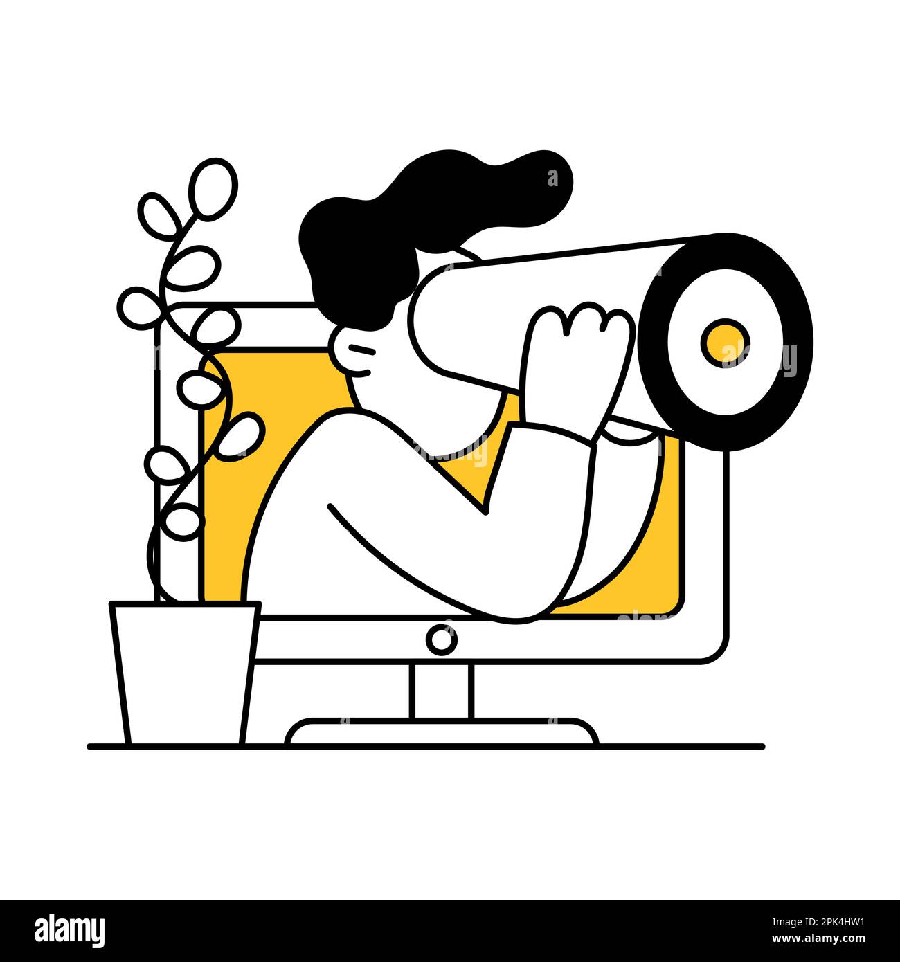 Man searching adventure Stock Vector Images - Alamy