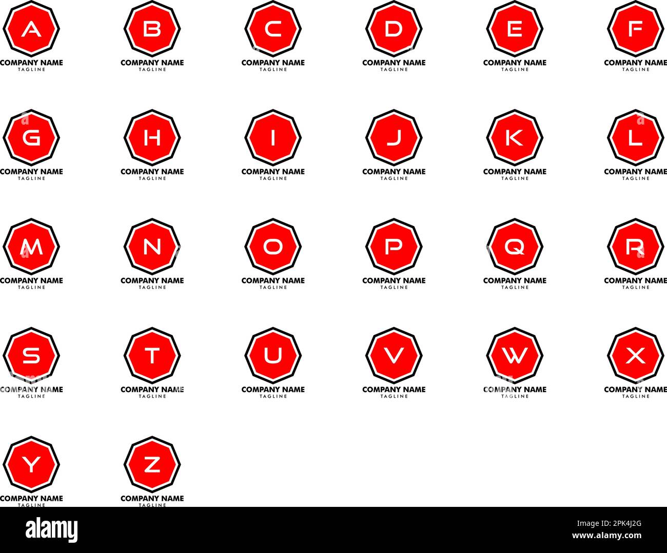 Octagon logo hi-res stock photography and images - Alamy