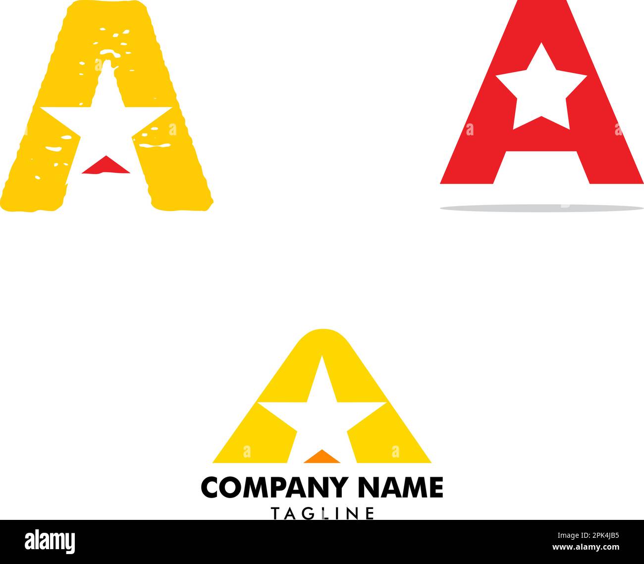 Set of Initial Letter A Star Logo Design Stock Vector Image & Art - Alamy