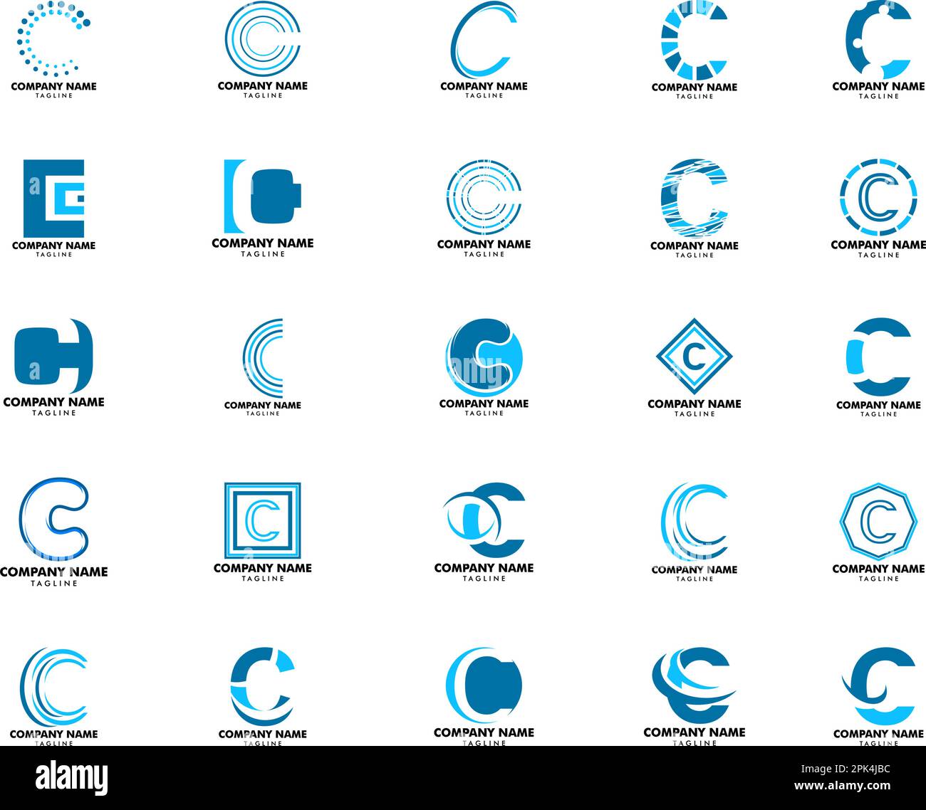 Set of Initial Letter C Logo Template Design Stock Vector Image & Art ...
