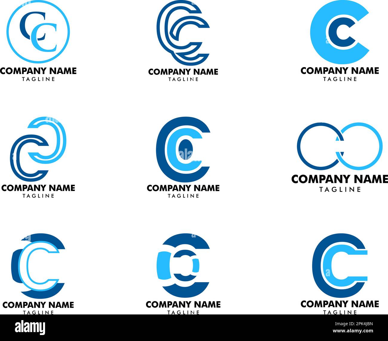 Set of Initial Letter CC Logo Template Design Stock Vector Image & Art ...