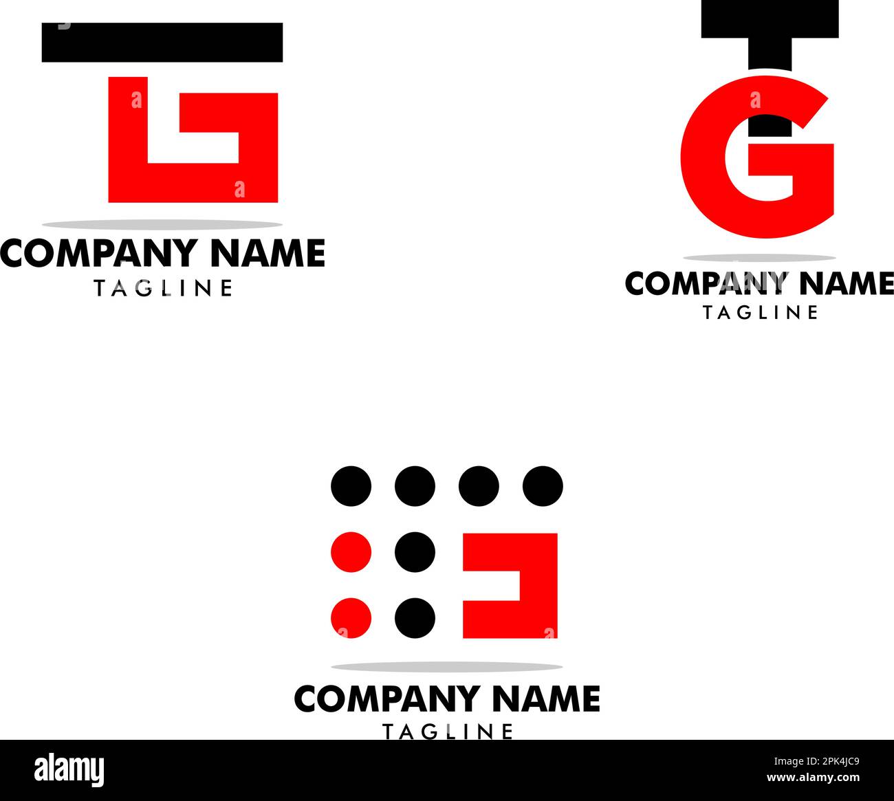 Set of Initial Letter TG Logo Template Design Stock Vector Image & Art ...