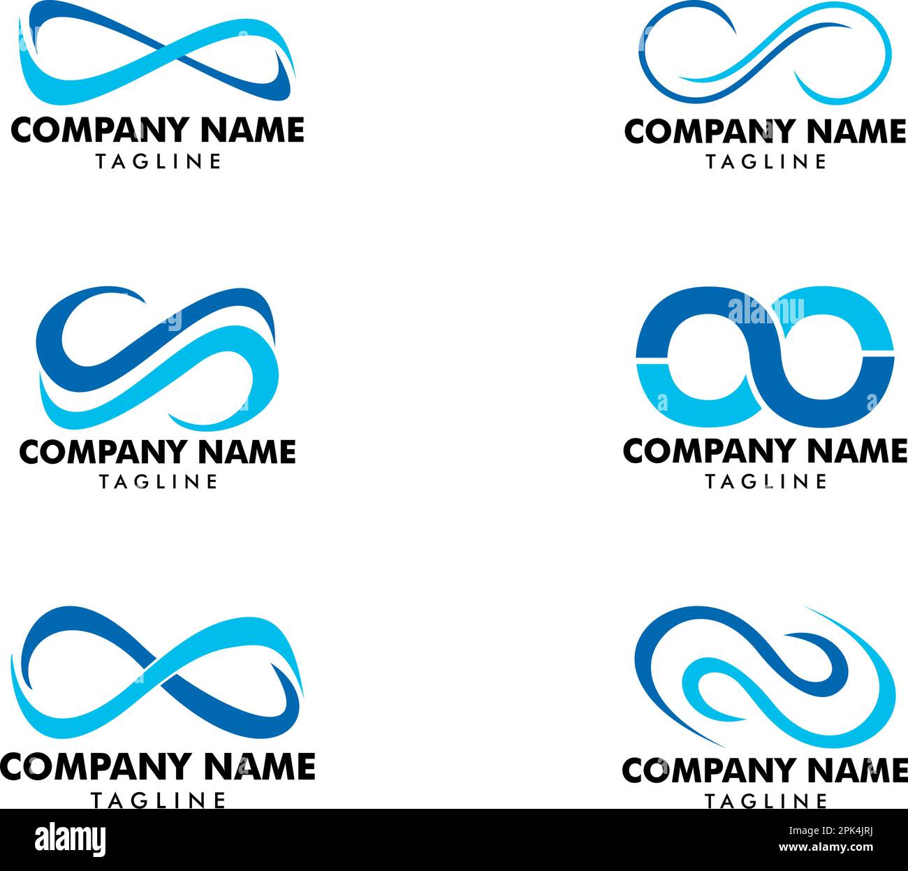 Set of Infinity Symbol Logo Design Vector Illustration Stock Vector ...