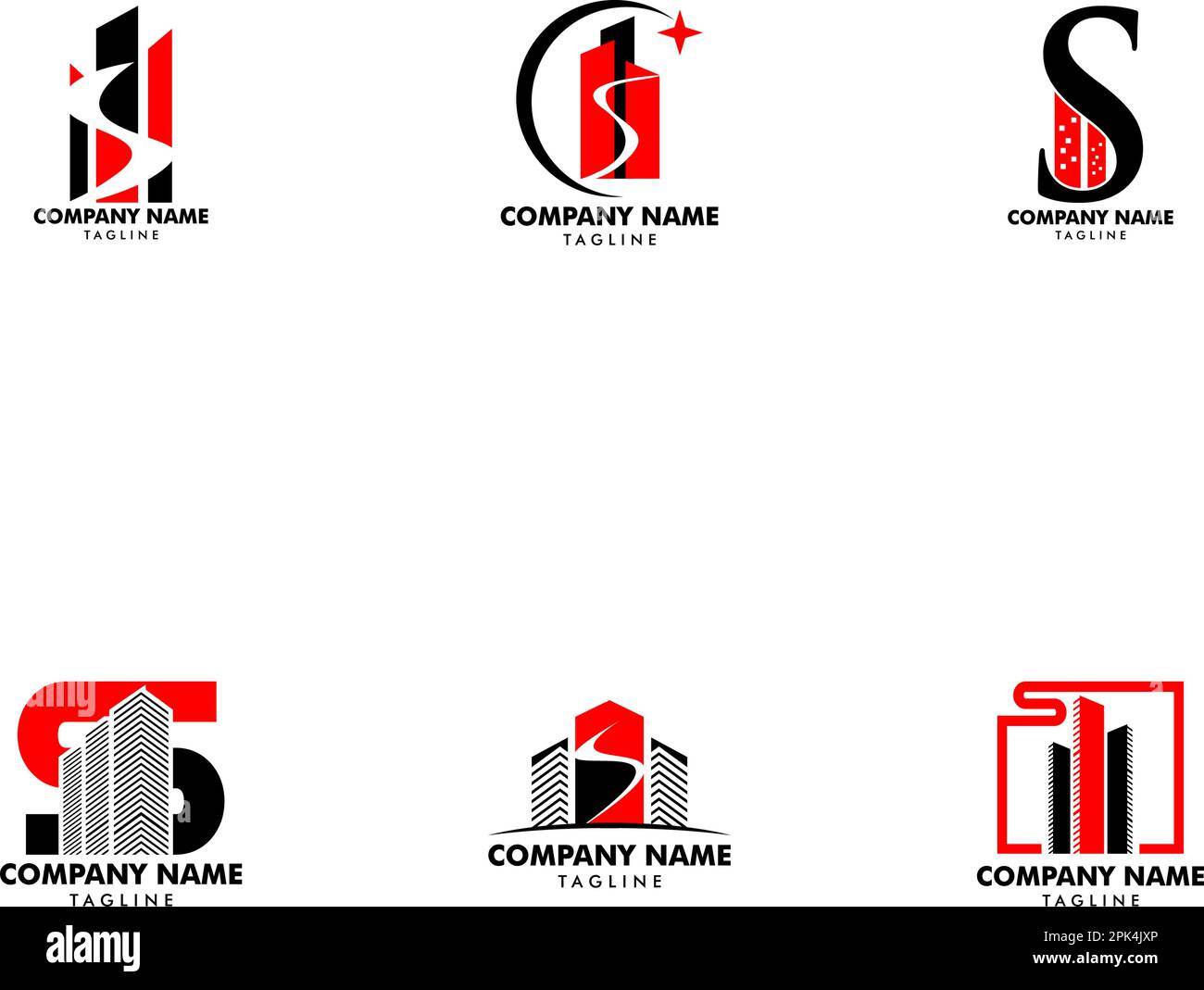 Set of Building with Letter S Logo Design Stock Vector Image & Art - Alamy