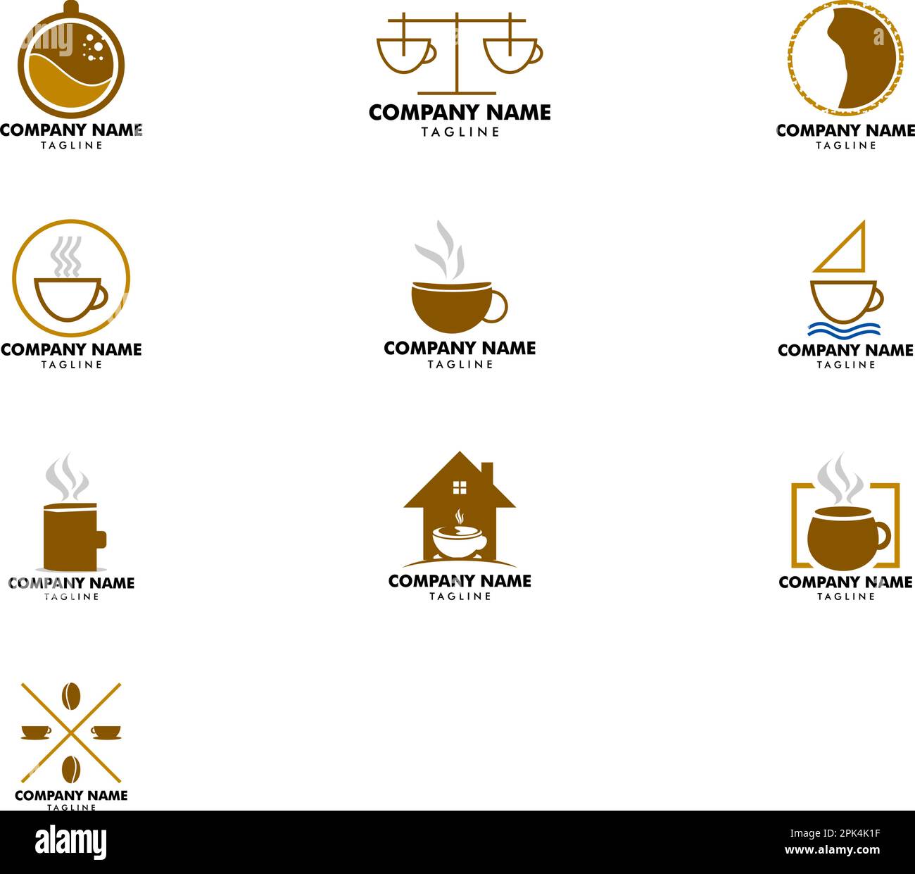 Set of Coffee shop logo design template Stock Vector Image & Art - Alamy