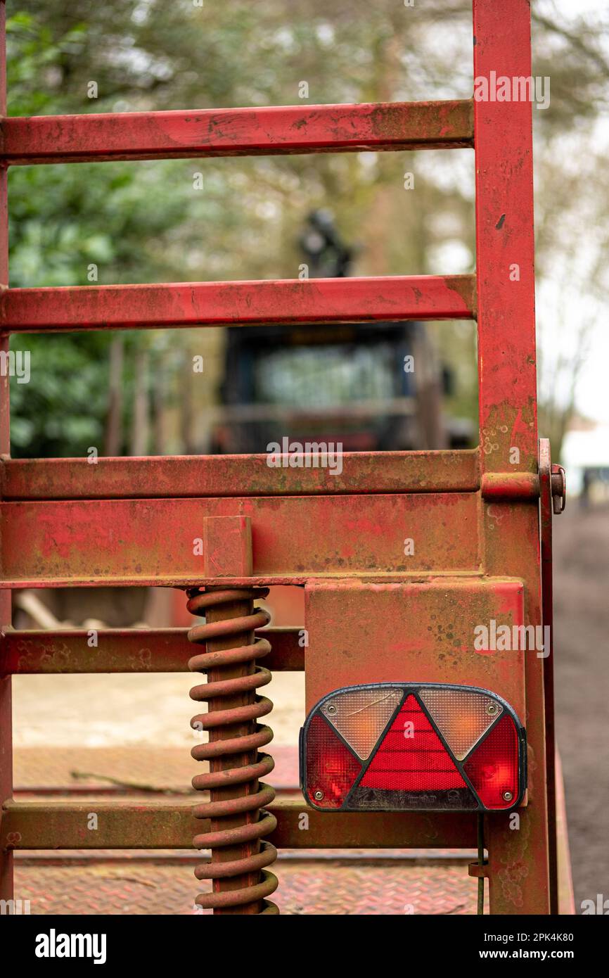 Excavators ramp for loading vehicles, close up Stock Photo - Alamy