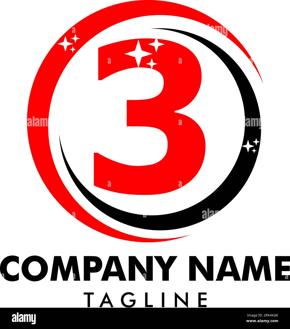 Number three logo, Logo 3 vector template Stock Vector Image & Art - Alamy