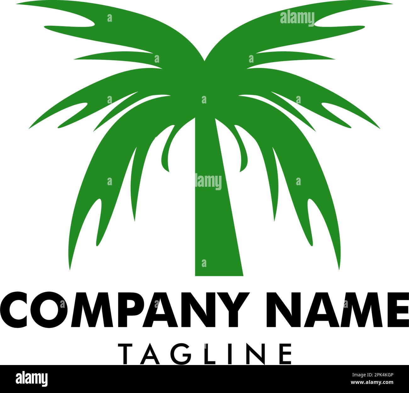 Palm Coconut Tree Icon Logo Template Design Stock Vector Image & Art ...