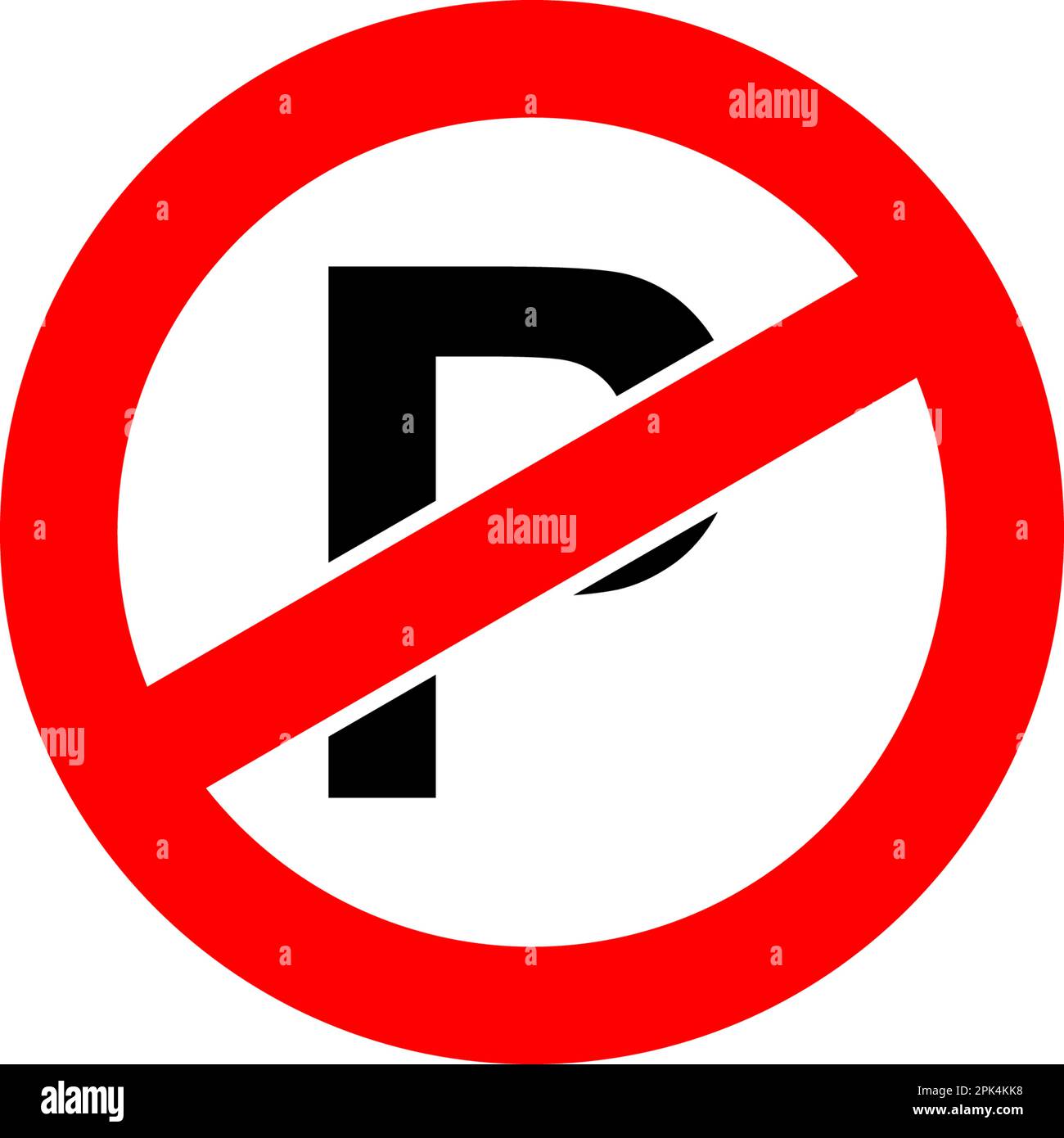 No parking sign symbol icon logo vector design template Stock Vector ...