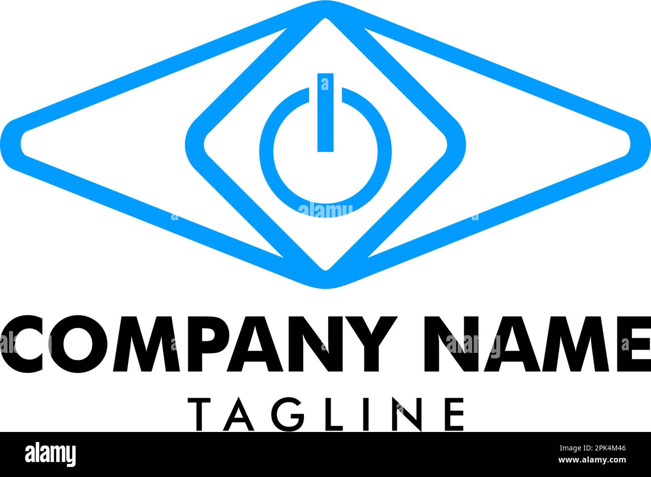 Power Button and Eye Logo Template Design Vector Stock Vector Image ...